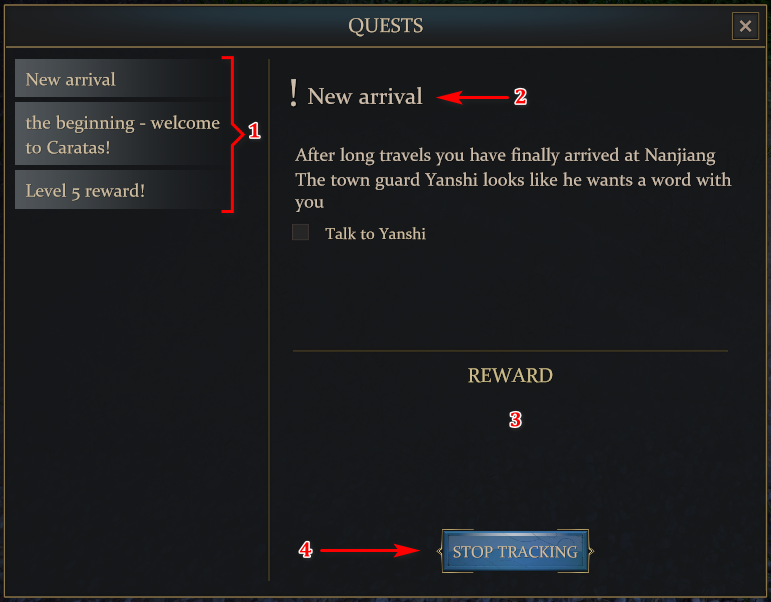 2. Quests Menu [Inferna]